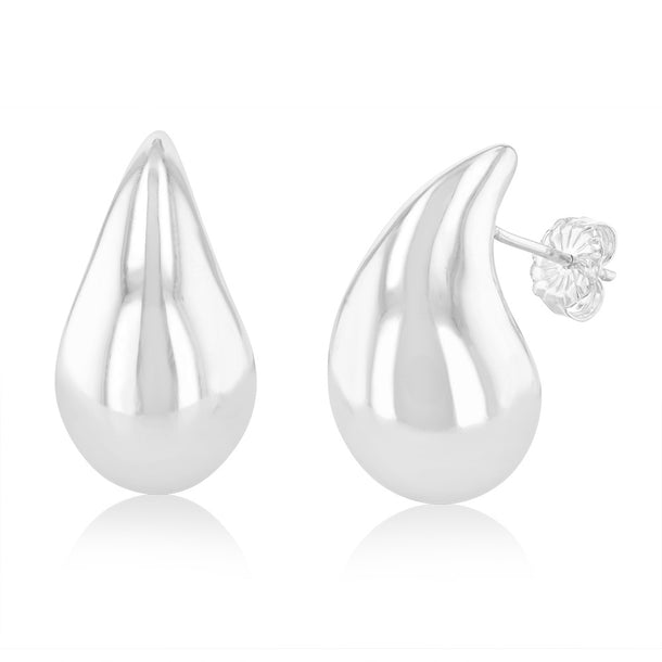 Sterling Silver High Polish Tear Drop Stud Earrings– Shiels Jewellers