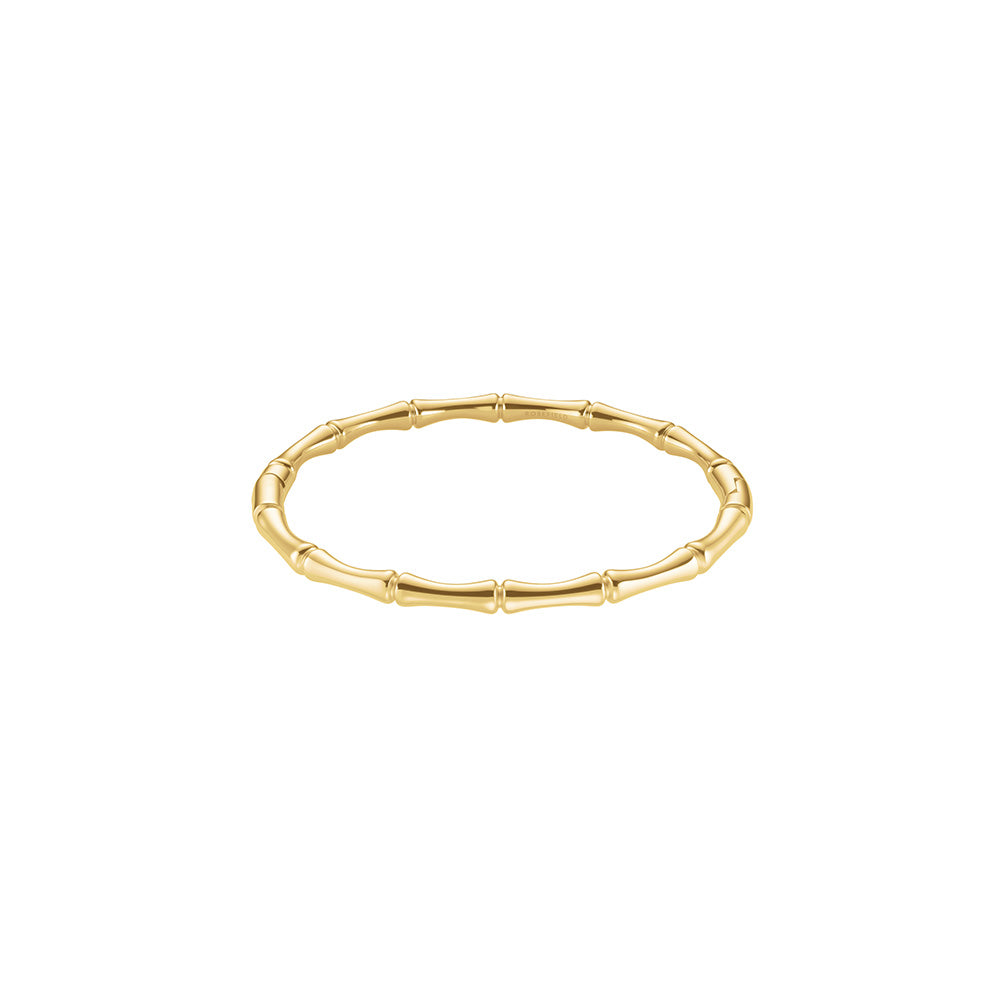 Rosefield Statement Bamboo Gold Bangle– Shiels Jewellers