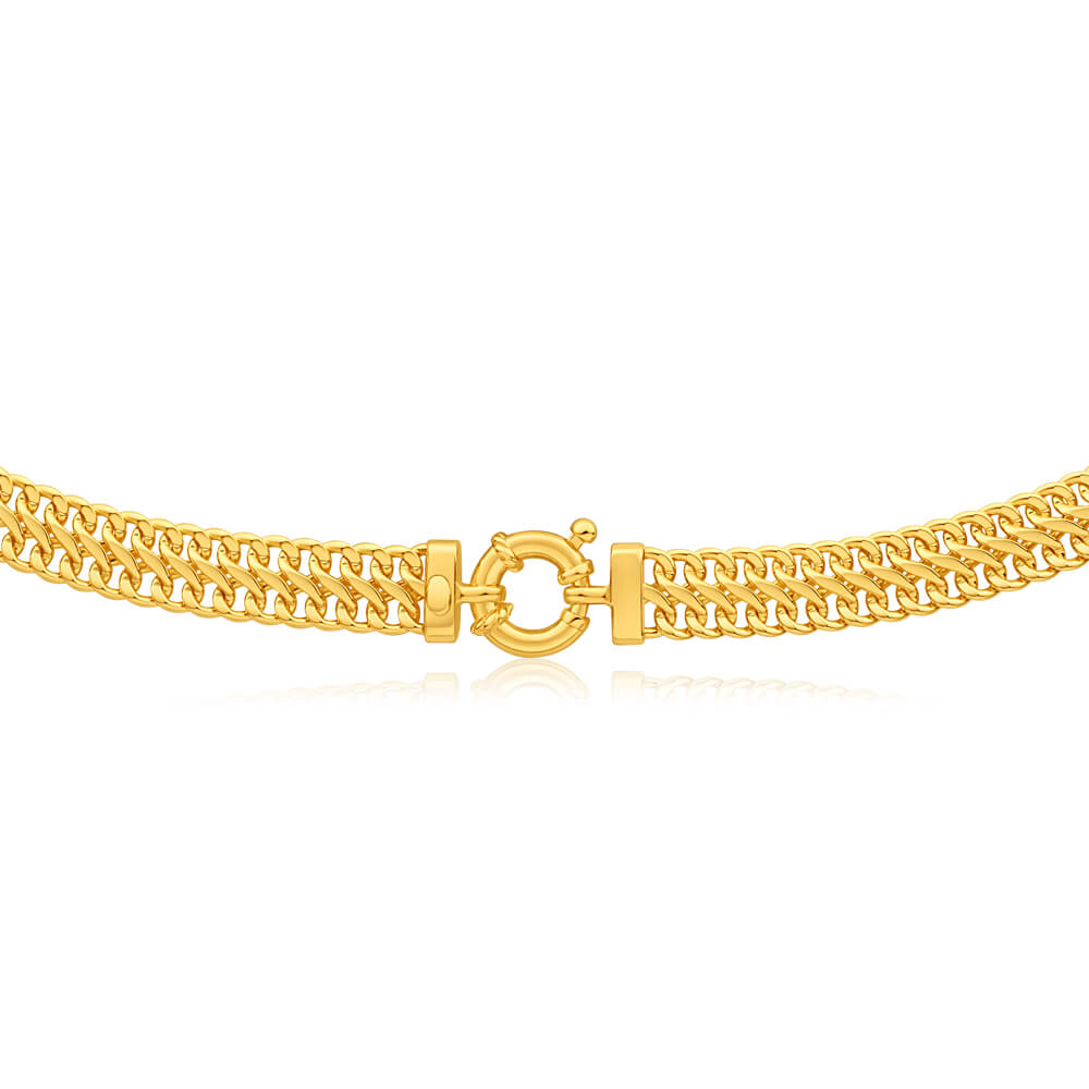 9ct Yellow Gold Copper Filled Mesh 45cm Chain 100Gauge with a Boltring ...