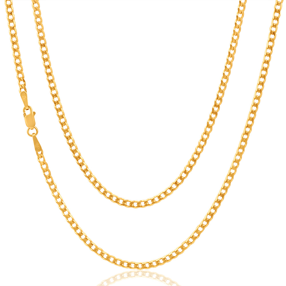 9ct Yellow Solid Gold 50cm 70 Gauge Curb Chain– Shiels Jewellers