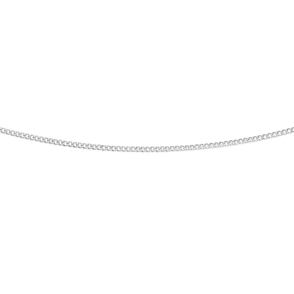 9ct White Gold Silver Filled 50 Gauge 45cm Curb Chain – Shiels Jewellers