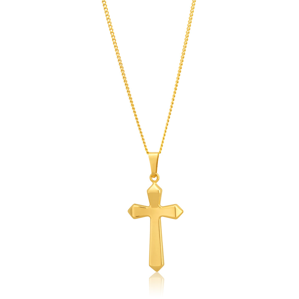 9ct Yellow Gold Plain Cross 9y – Shiels Jewellers