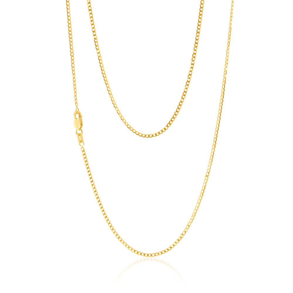 9ct Yellow Gold 45cm Curb Chain – Shiels Jewellers