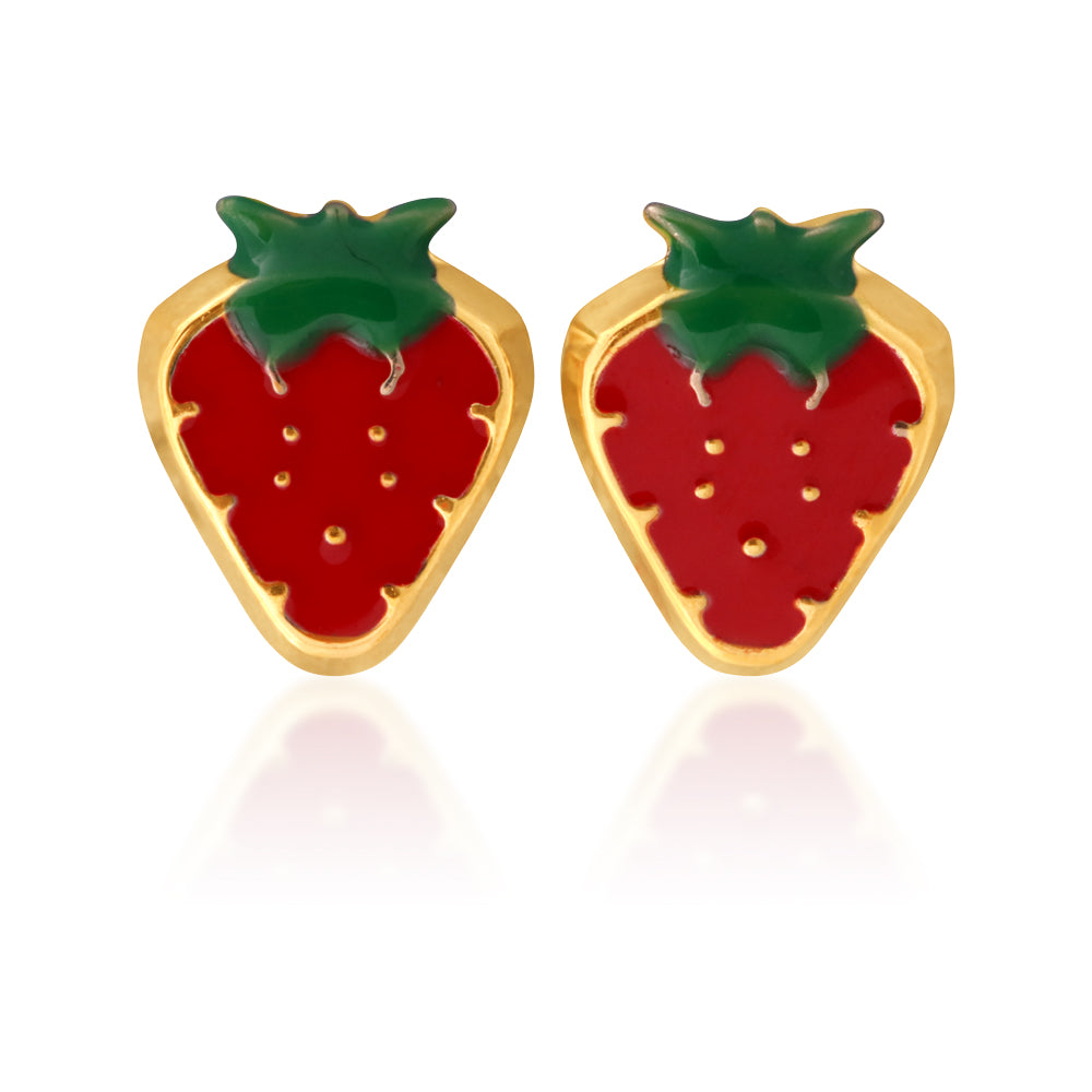 9ct Yellow Gold Strawberry Stud Earrings – Shiels Jewellers