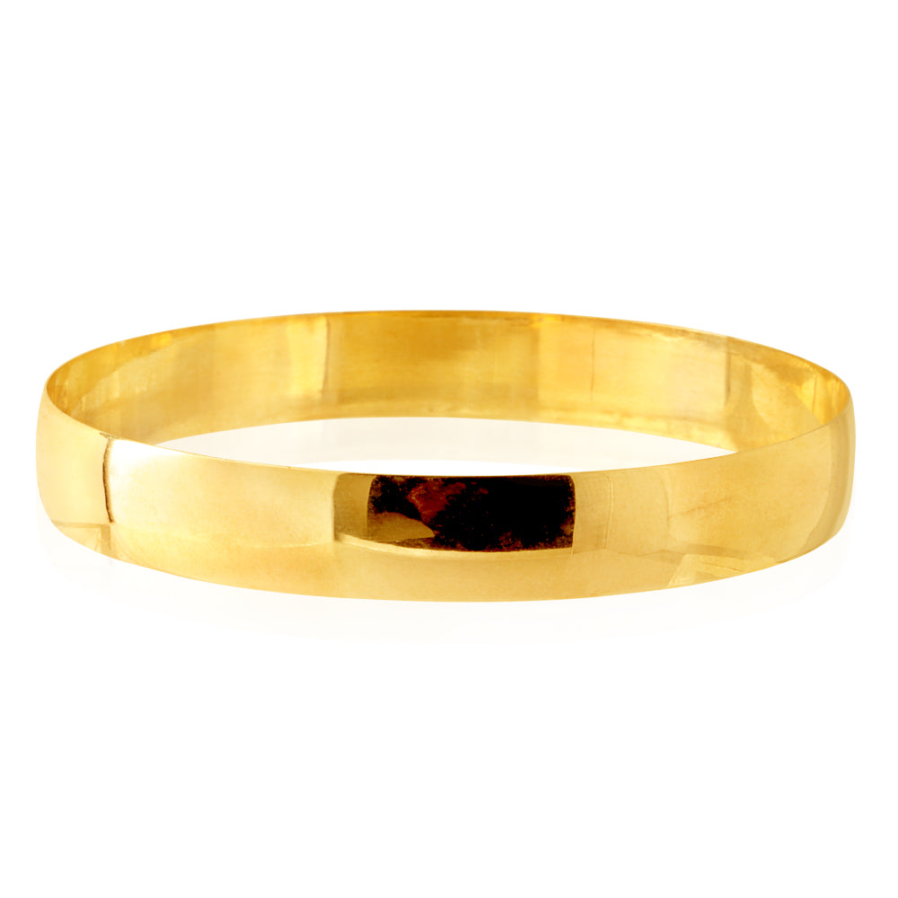 9mm Basic Bangle in 9ct Yellow Gold – Shiels Jewellers