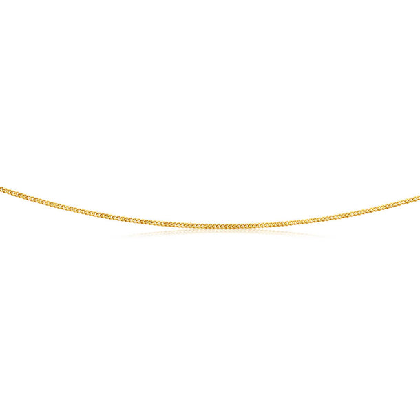 9ct Yellow Gold Silver Filled 45cm Curb Chain 30 gauge– Shiels Jewellers