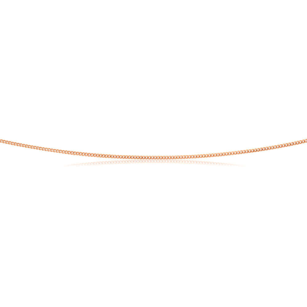 9ct Rose Gold Silver Filled 45cm Curb Chain – Shiels Jewellers