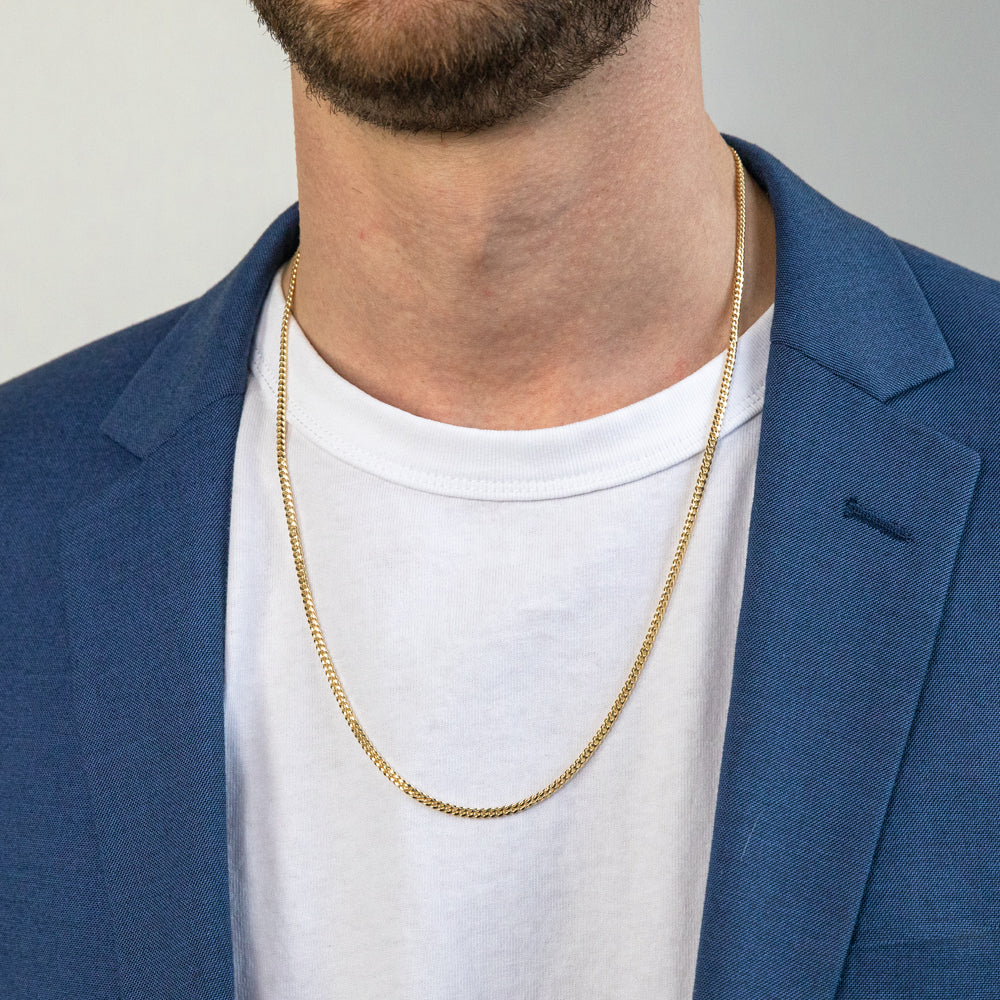 9ct Yellow Gold Silverfilled 60cm Curb Chain – Shiels Jewellers