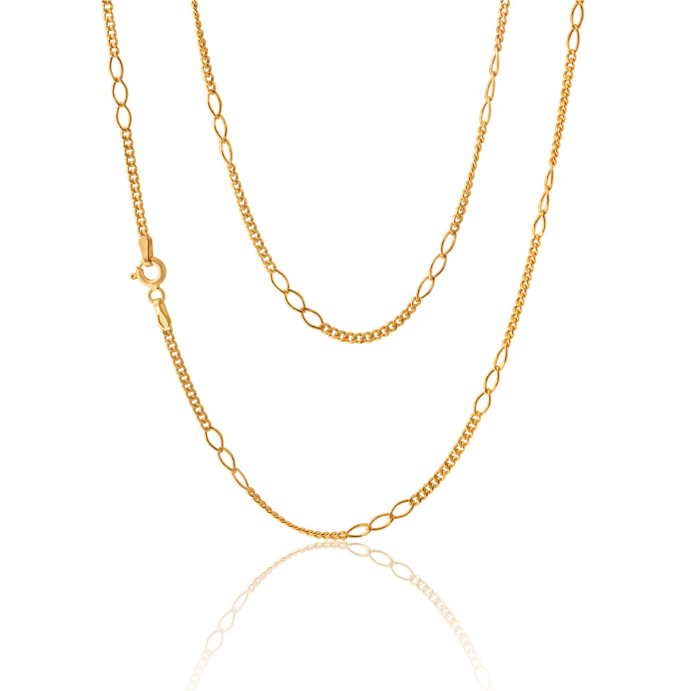 Silverfilled Figaro 50cm Chain – Shiels Jewellers