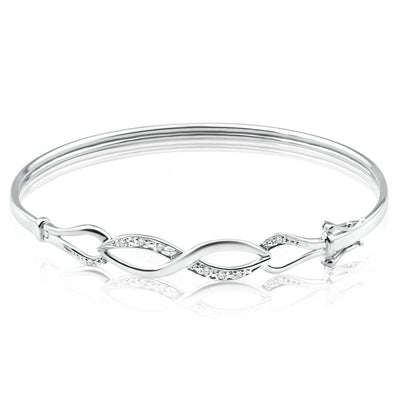 Elegant White Gold Bangles | Shiels Jewellers