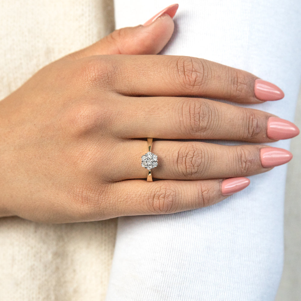 9ct Yellow Gold Diamond Ring Set With 7 Diamonds – Shiels Jewellers