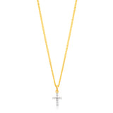 9ct Yellow Gold Diamond Cross Pendant – Shiels Jewellers