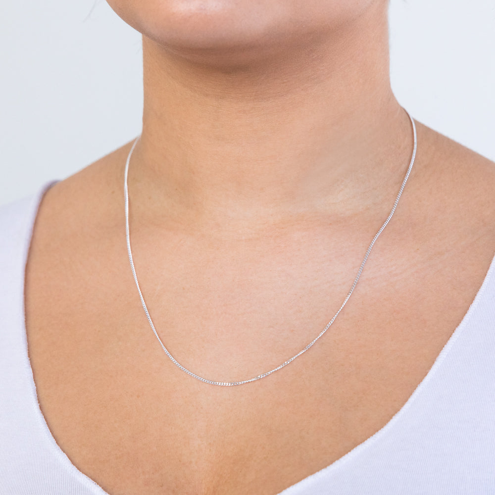 Sterling Silver 50cm 40 Gauge Dicut Curb Chain – Shiels Jewellers