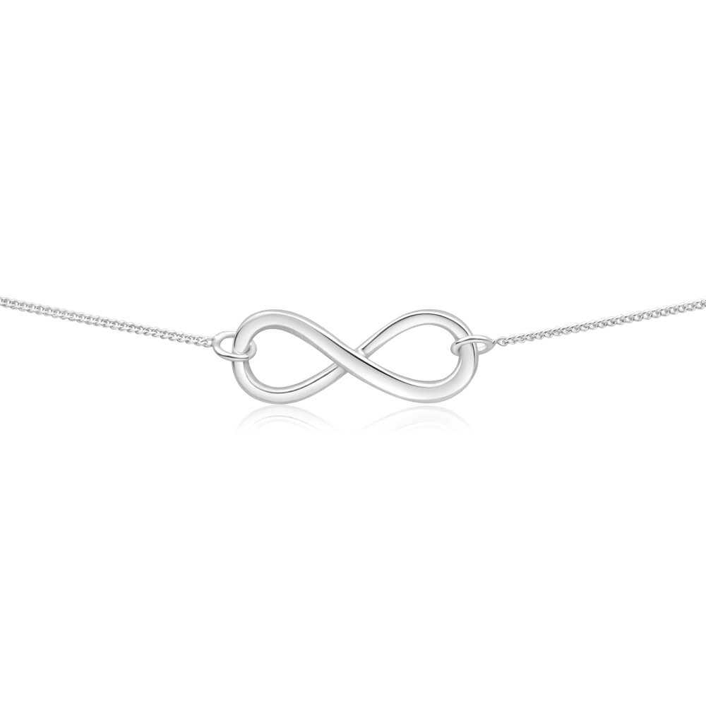 Sterling Silver Infinity Pendant With 45cm Chain – Shiels Jewellers