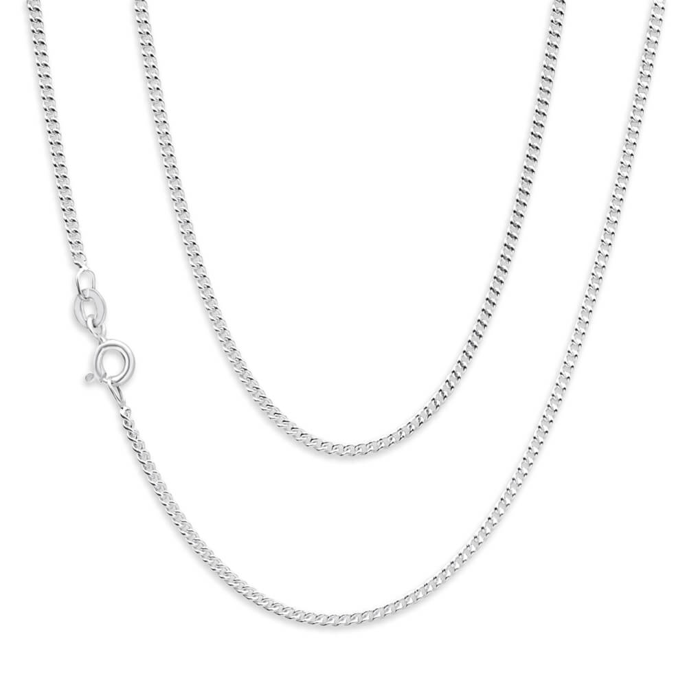 Sterling Silver Unisex Curb 50 Gauge 45cm Chain – Shiels Jewellers