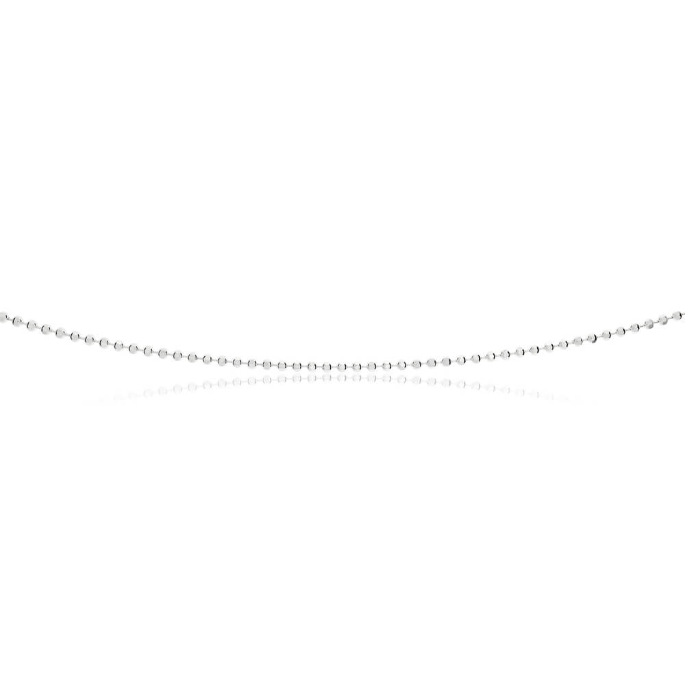 Sterling Silver Diamond Cut Ball 80cm Chain – Shiels Jewellers
