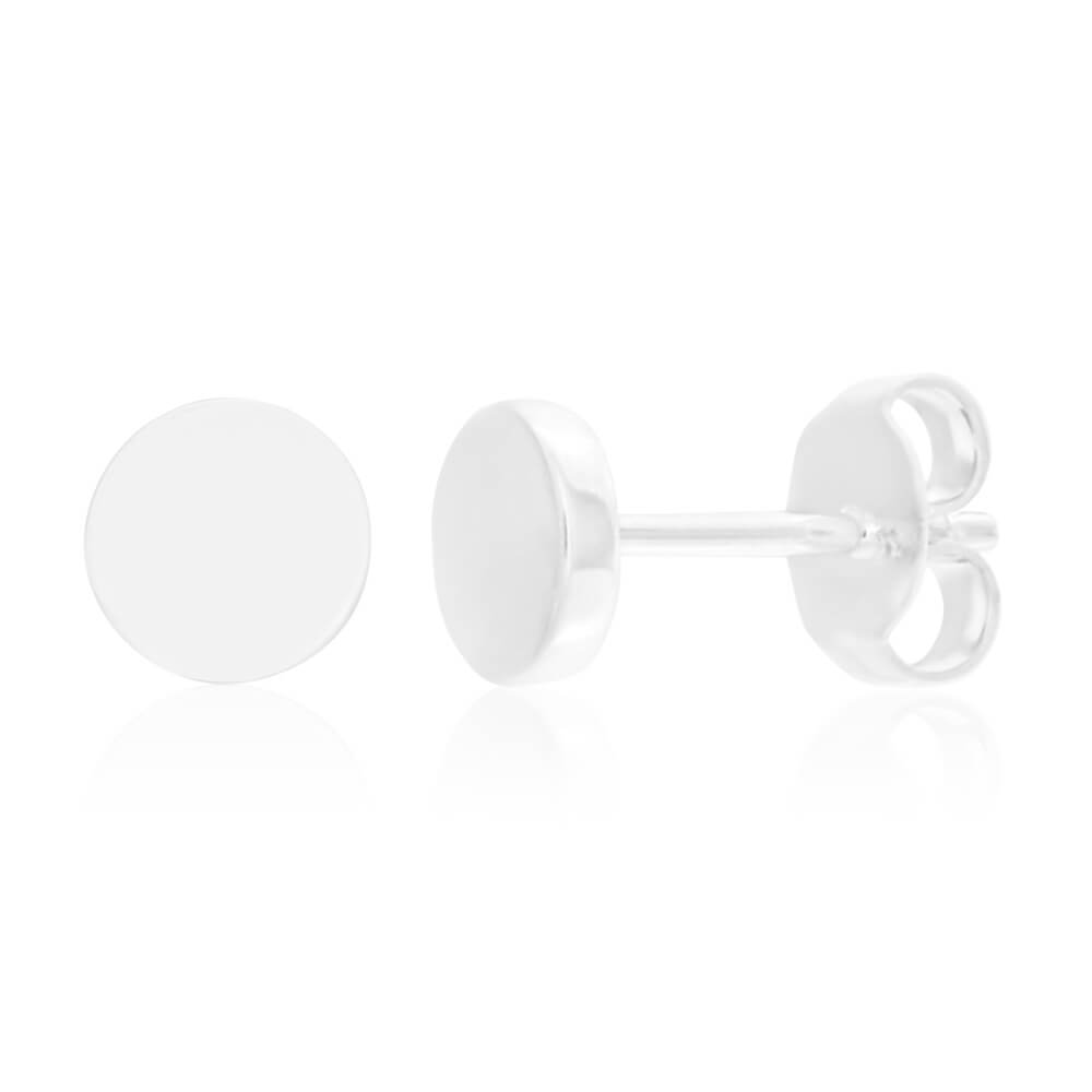 Sterling Silver Plain Round Stud Earrings – Shiels Jewellers