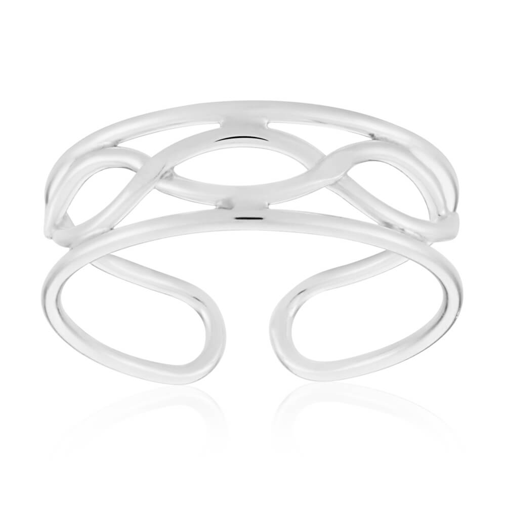 Sterling Silver Criss Cross Torque Toe Ring – Shiels Jewellers