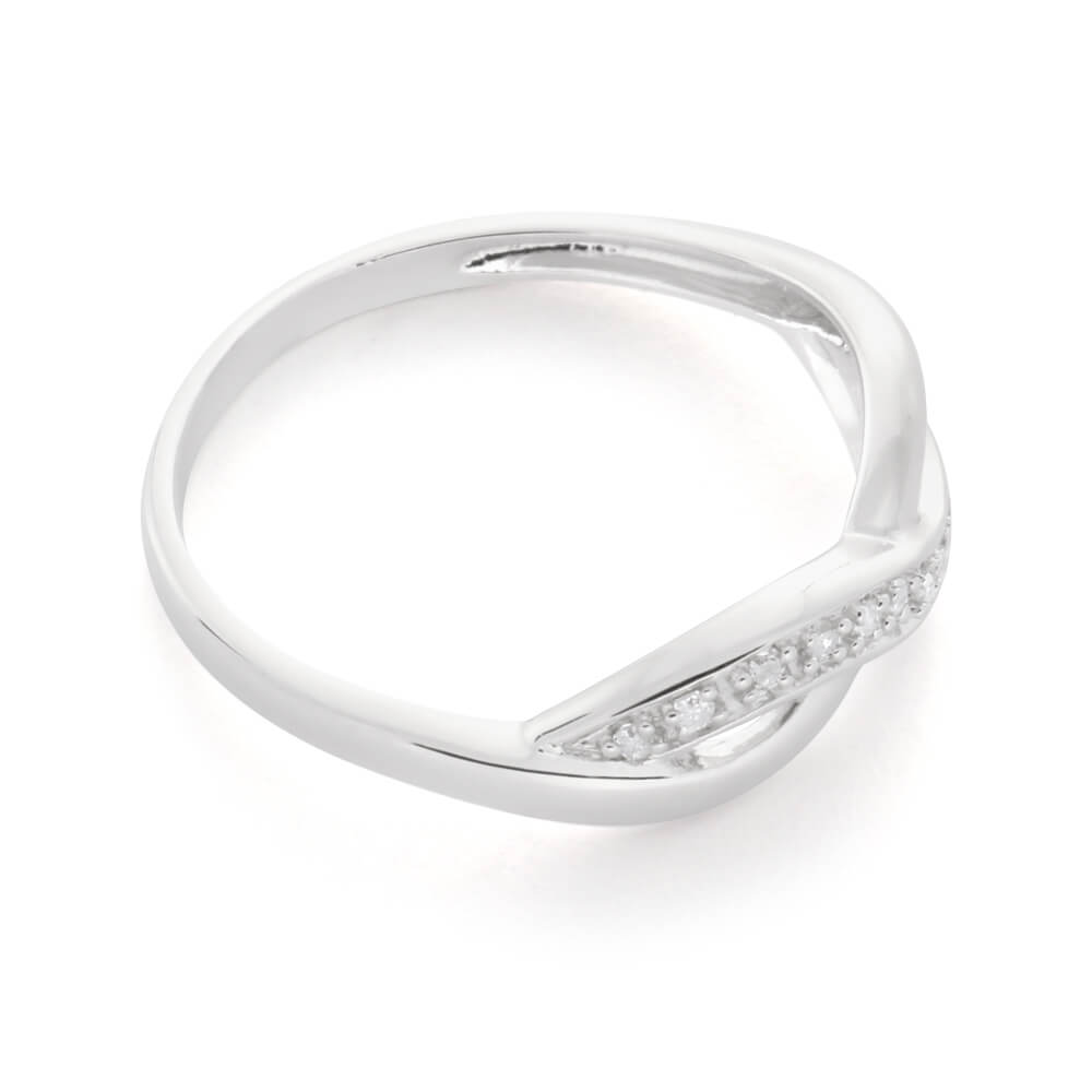 Sterling Silver Infinity Diamond Ring – Shiels Jewellers