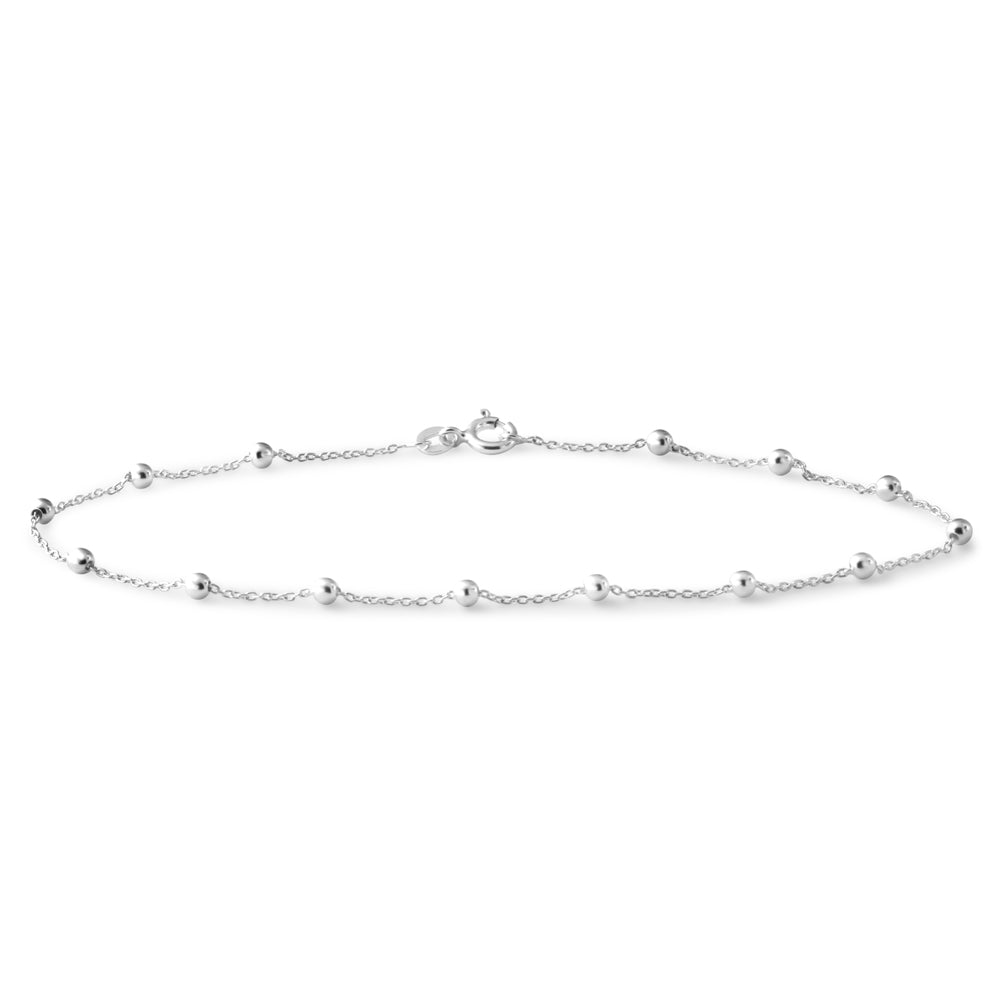 Sterling Silver 25cm Ball and Trace Chain Anklet– Shiels Jewellers