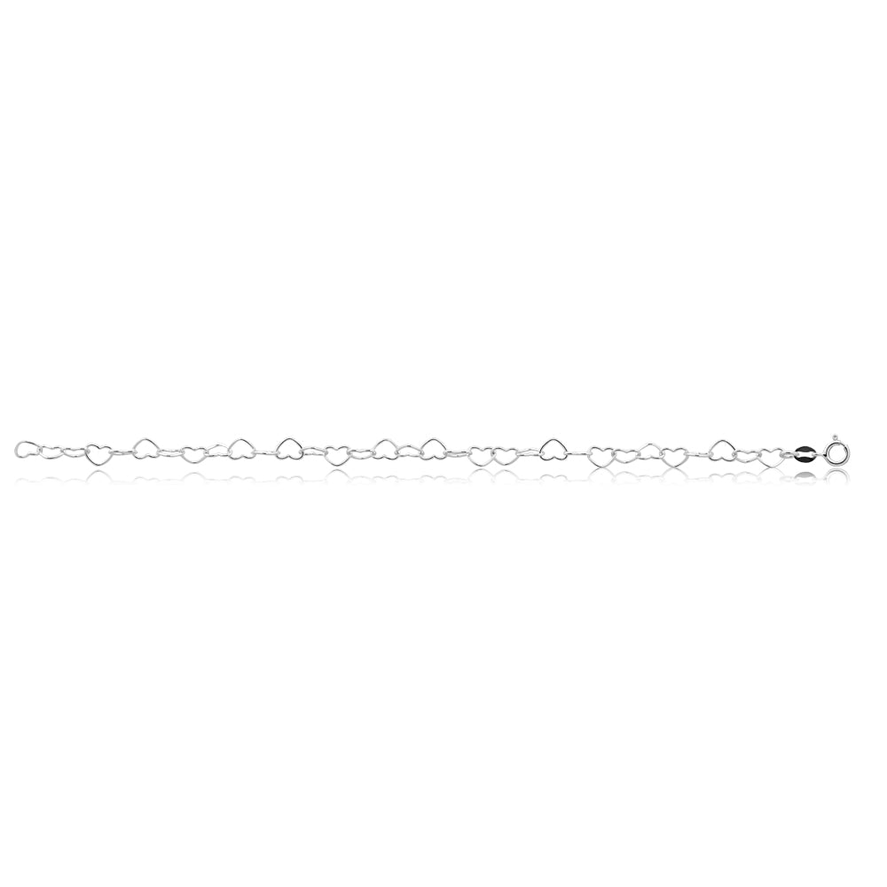 Sterling Silver Multi Heart Intertwined Bracelet – Shiels Jewellers