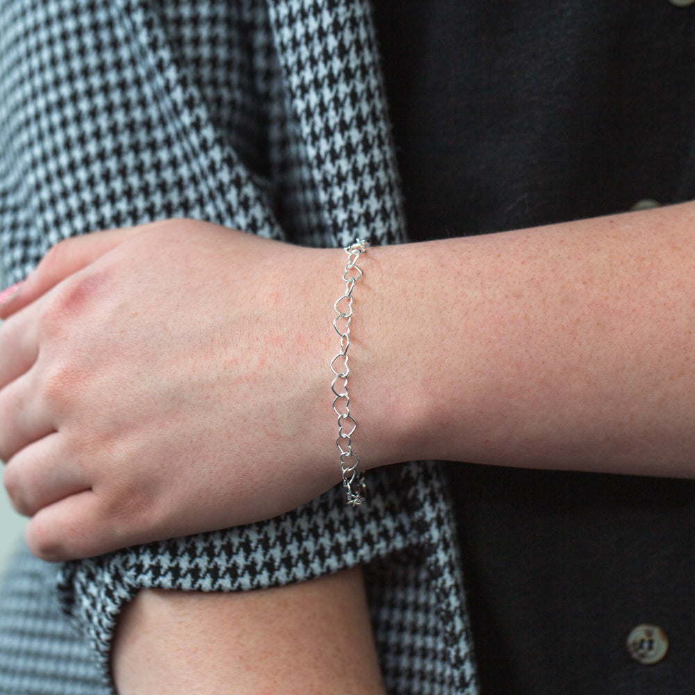 Sterling Silver Multi Heart Intertwined Bracelet – Shiels Jewellers
