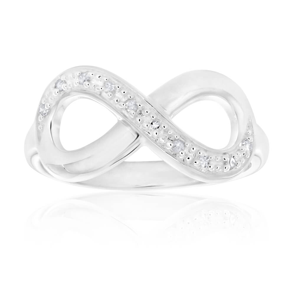 Sterling Silver Classic Infinity Diamond Ring – Shiels Jewellers