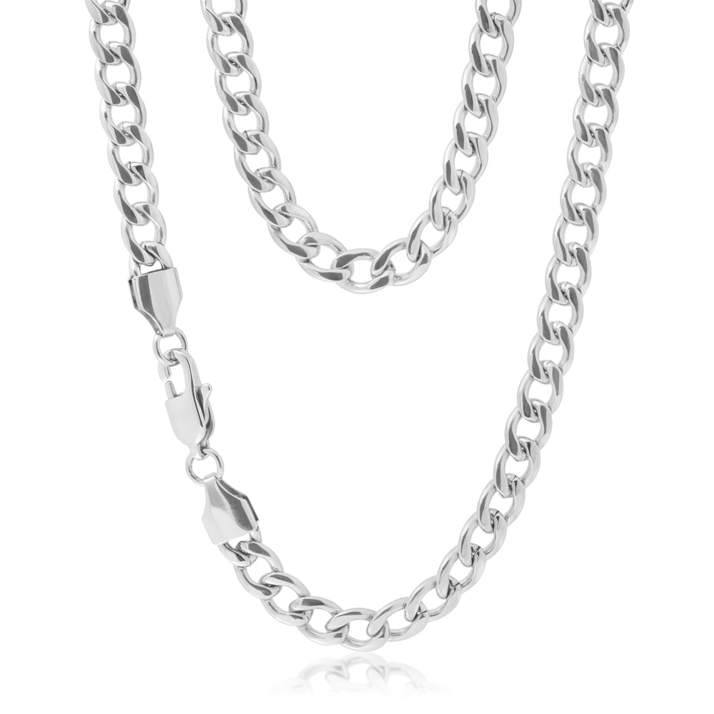 55cm Stainless Steel Curb Chain – Shiels Jewellers