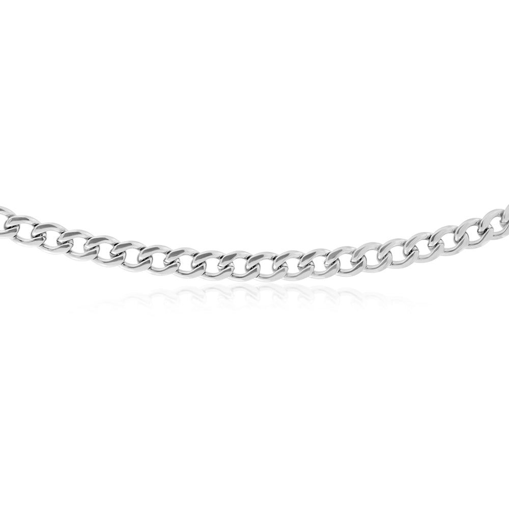 55cm Stainless Steel Curb Chain – Shiels Jewellers
