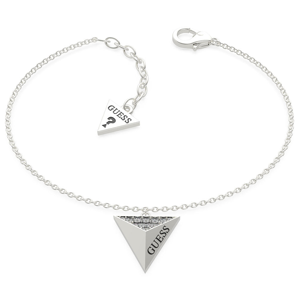 GUESS Stainless Steel Triangle Single Charm Bracelet – Shiels Jewellers